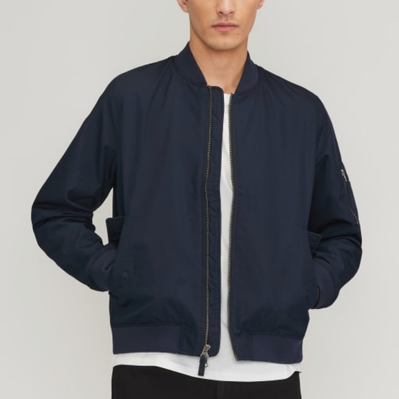 Everlane | Jackets & Coats | Everlane Uniform Bomber Jacket Navy Xs ...